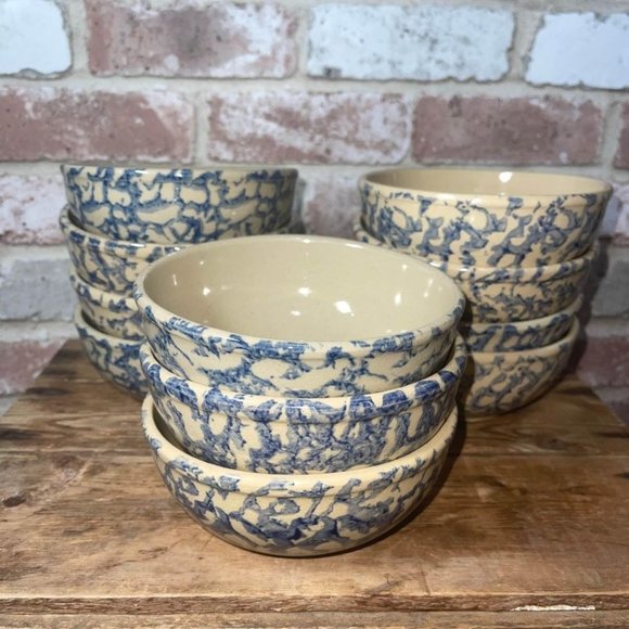 Kitchen | Rrp Co Roseville Ohio 5 12 Blue Sponge Ware Single Cereal ...